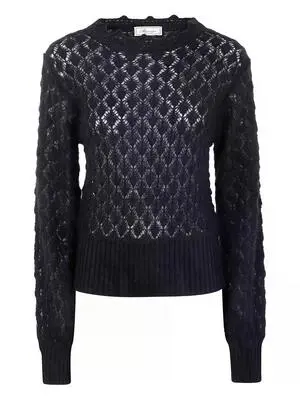Blumarine Open-knit Geometric Pattern Sweater