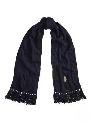 Polo Ralph Lauren Cable-knit Embroidered Scarf