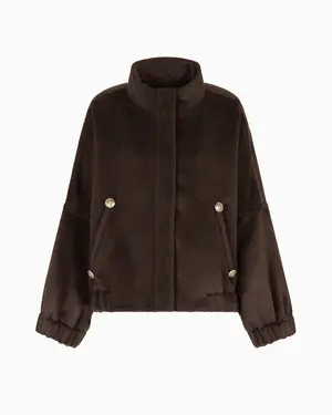 Giorgio Armani Alpaca And Wool Pea Coat