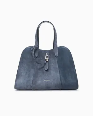 Giorgio Armani Large Suede Tote - Grey