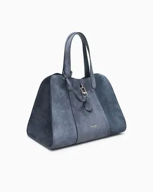 Giorgio Armani Large Suede Tote - Grey