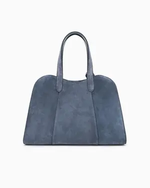 Giorgio Armani Large Suede Tote - Grey