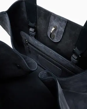 Giorgio Armani Large Suede Tote - Grey