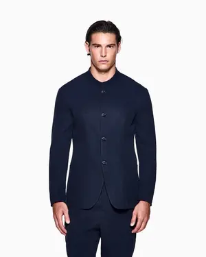 Giorgio Armani Cupro And Viscose Single-breasted Jacket