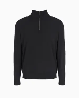 Giorgio Armani Virgin Wool Mock Neck Jumper