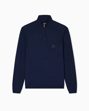 Giorgio Armani Virgin Wool Mock Neck Jumper