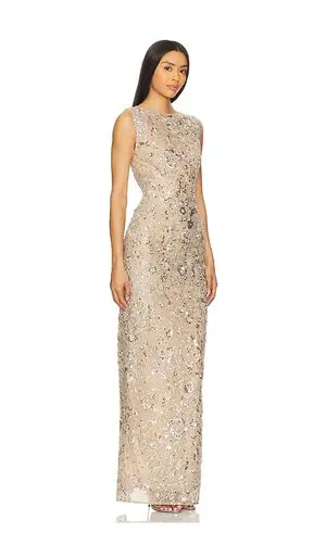 BRONX AND BRONCO Violet Metallic Maxi Dress