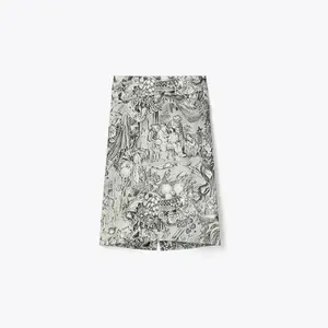 Tory Burch Printed Viscose Midi Skirt