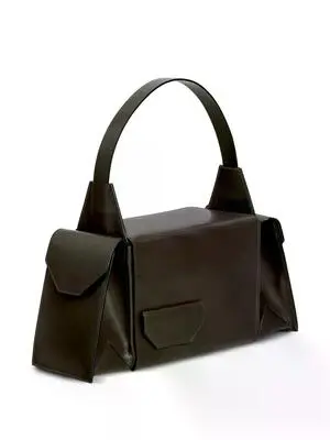MERRYL TIELMAN Barbara Leather Shoulder Bag - Brown