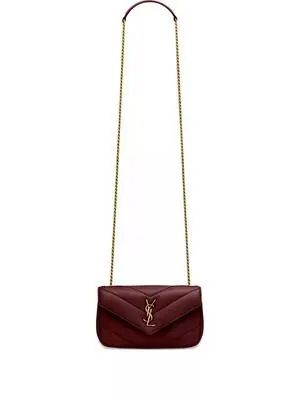 Saint Laurent Mini Loulou Shoulder Bag - Red