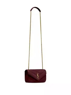 Saint Laurent Mini Loulou Shoulder Bag - Red