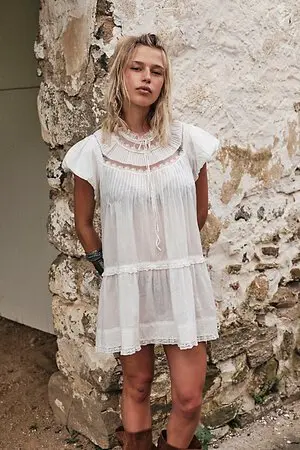 Free People Clarise Mini Dress - Clean Ivory