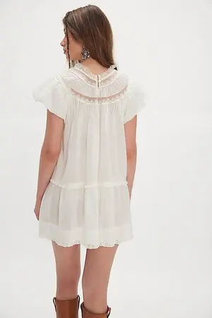 Free People Clarise Mini Dress - Clean Ivory