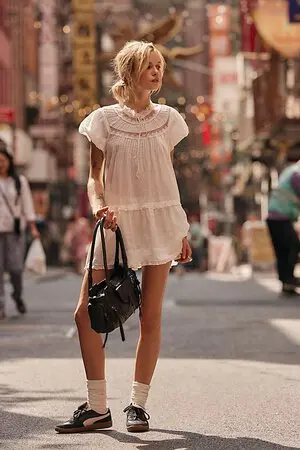 Free People Clarise Mini Dress - Clean Ivory