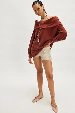 Free People Off Chill Sweatshirt - Brick Wall