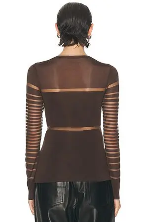 Helmut Lang Long Sleeve Top - Espresso