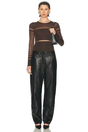 Helmut Lang Long Sleeve Top - Espresso