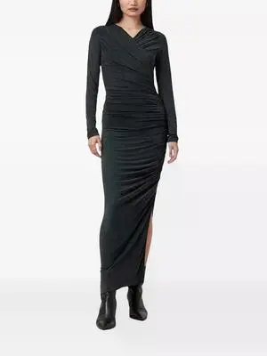 ALLSAINTS Cross-neckline Gathered Dress