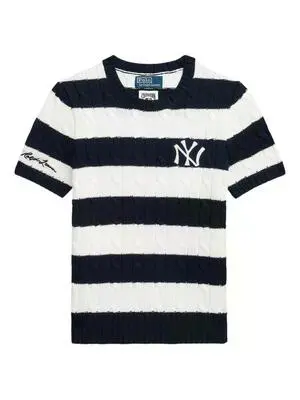 Polo Ralph Lauren Striped Cable-knit Sweater - White