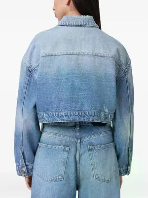 ALLSAINTS Distressed Cropped Denim Jacket