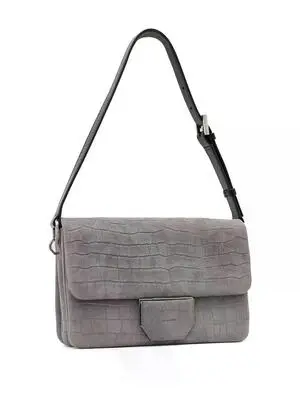 ALLSAINTS Crocodile-embossed Flap Bag