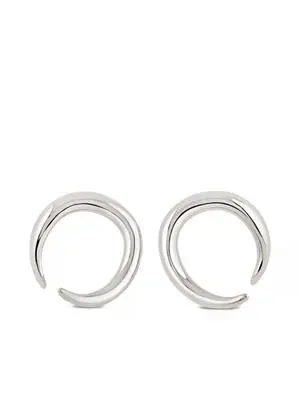 DINNY HALL Toro Horn Circle Earrings - Silver