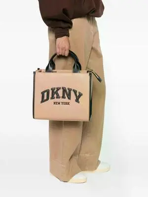 Dkny Logo-embroidered Tote Bag - Neutrals