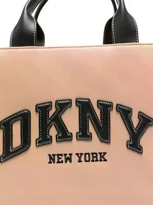 Dkny Logo-embroidered Tote Bag - Neutrals