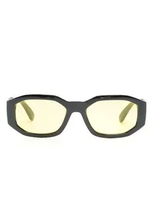 Versace Medusa Biggie Rectangle-frame Sunglasses - Black