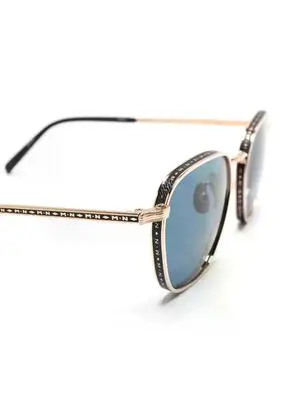 Matsuda Engraved Pilot-frame Sunglasses