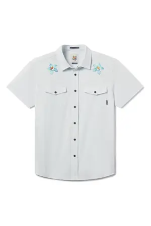 BAJA LLAMA Floral Projectdissident Western Front Snap Button Up