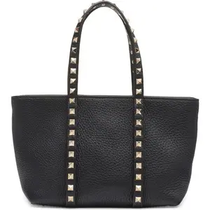Valentino Garavani Mini Rockstud Leather Tote - Nero