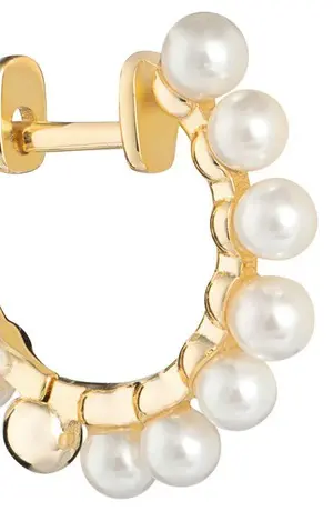 ATHRA LUXE Freshwater Pearl Hoop Earrings