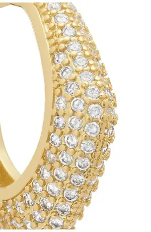 ATHRA LUXE Pavé V-shape Hoop Earrings