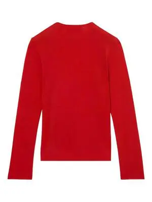 Simone Rocha Ribbon-bow Long-sleeve T-shirt - Red