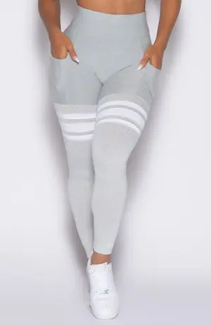 BOMBSHELL SPORTSWEAR Scrunch Thigh Highs - Light Cloud
