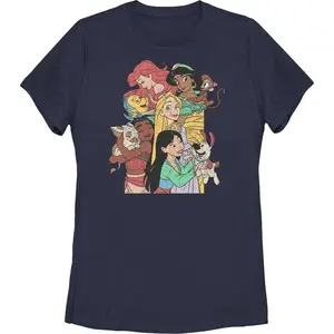 Disney Princess Pets Graphic T-shirt - Navy Blue