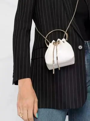 JIMMY CHOO Micro Bon Bon Bag - White