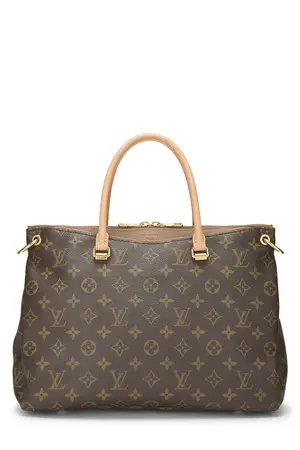 LOUIS VUITTON Monogram Canvas Pallas Bag - Brown