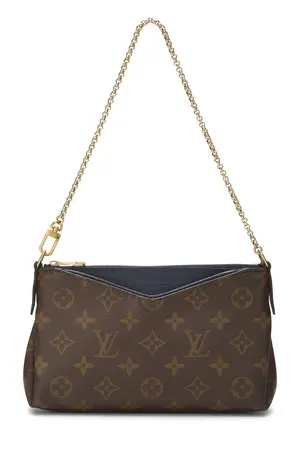 LOUIS VUITTON Monogram Pallas Clutch - Navy