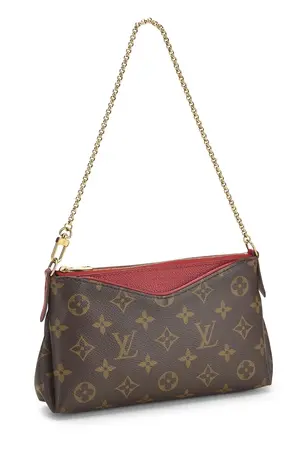 LOUIS VUITTON Monogram Pallas Clutch - Red