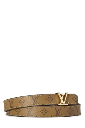 LOUIS VUITTON Monogram Initiales Ceinture 85 Belt - Brown