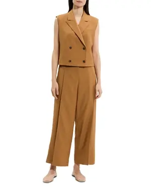 Theory Peak Lapel Double Breasted Vest - Copper
