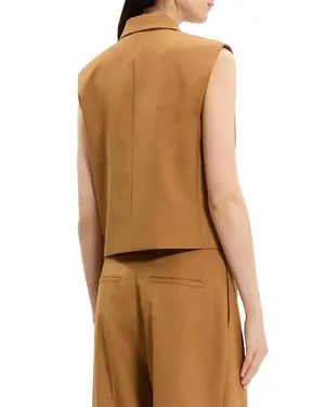 Theory Peak Lapel Double Breasted Vest - Copper