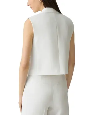 Theory Peak Lapel Double Breasted Vest - Ivory