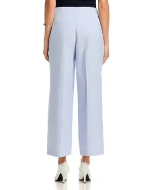 Theory Deep Pleated Wide-leg Pants - Cornflower