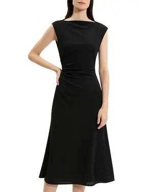 Theory Boat Neck Midi Dress