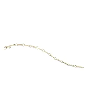 MOON & MEADOW 14k Yellow Bar And Circle Link Bracelet - Gold