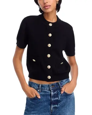 Aqua Short Sleeve Knitwear For Women