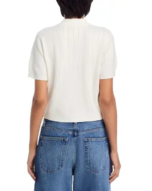 Aqua Short Sleeve Cardigan - Ivory